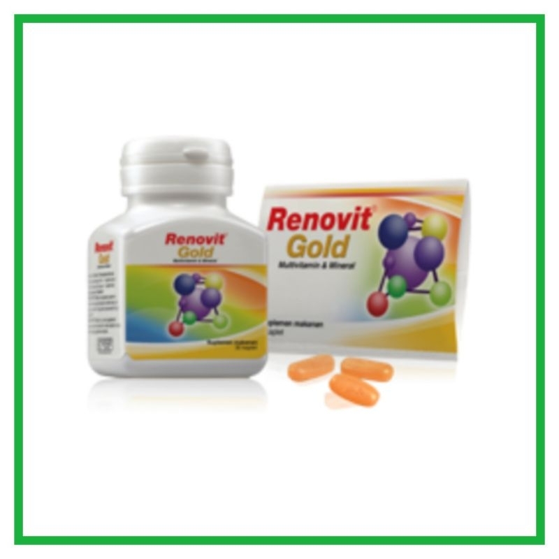 Jual Renovit Gold Multivitamin dan Mineral Botol Isi 30 Kaplet | Shopee ...