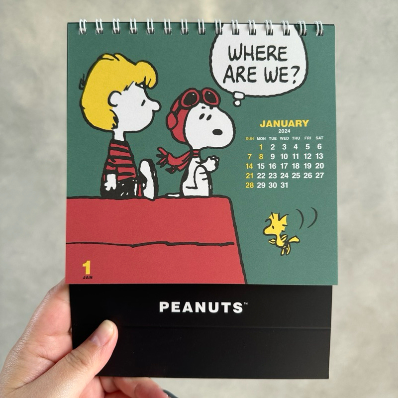 Jual SNOOPY PEANUTS CALENDAR 2024 + MONTHLY PLANNER + PHONE LIST | Shopee Indonesia