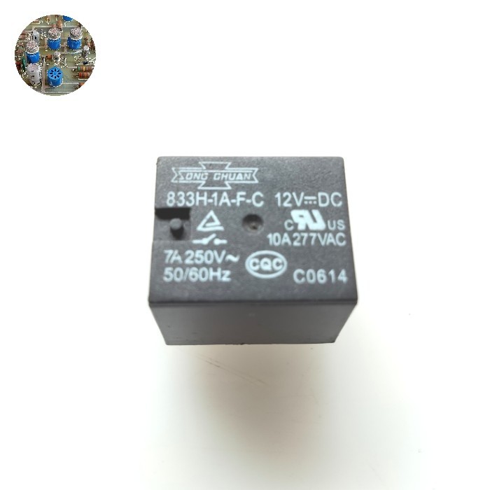 Jual RELAY SONG CHUAN 833H-1A-F-C Relay SPST 4 pin coil 12V DC 10A 277V ...