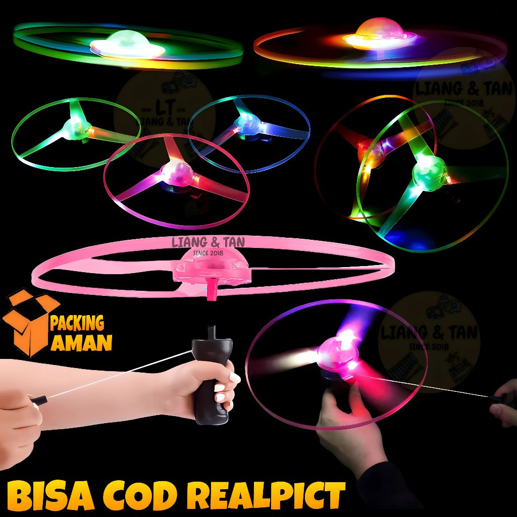 Jual ( BISA COD ) PROMO Mainan Anak Gangsing Gasing Baling Baling UFO ...