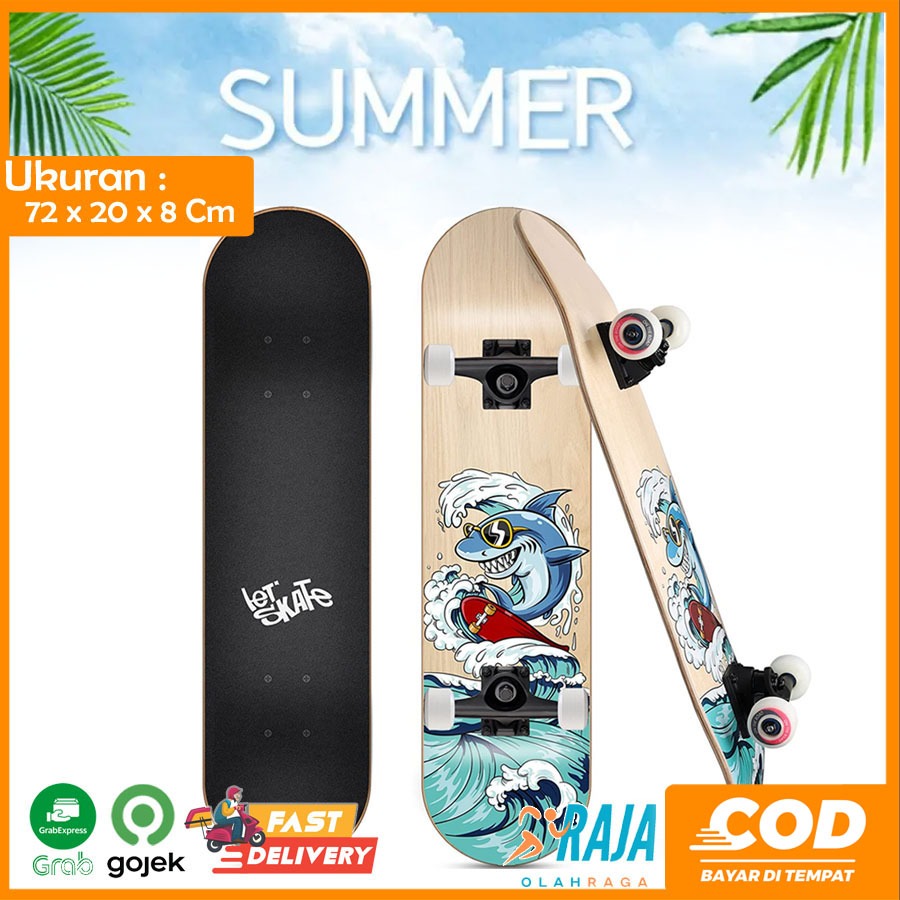 Jual Skateboard Remaja Dewasa Roda PVC Papan Skate Surface 72 Cm ...