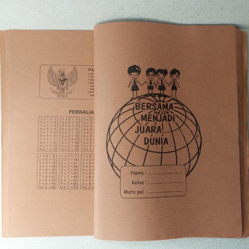 Jual Sampul buku tulis coklat tipis kopi ukuran kwarto PERKALIAN/perpak ...