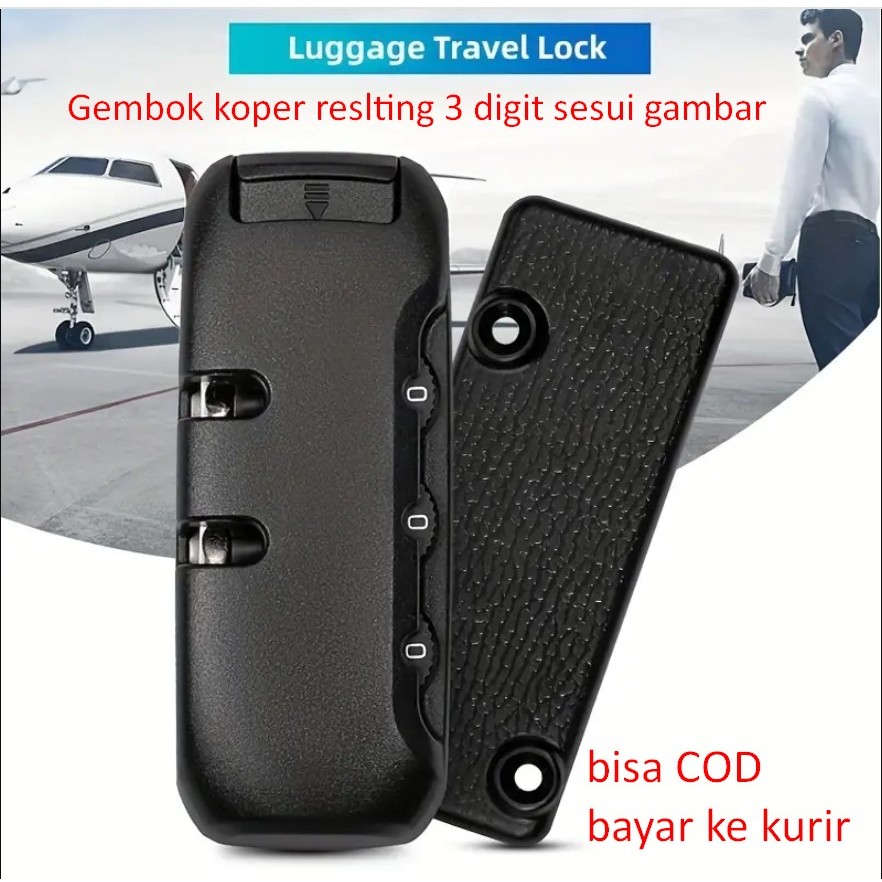 Jual Gembok koper reslting 3 digit sesui gambar | Shopee Indonesia