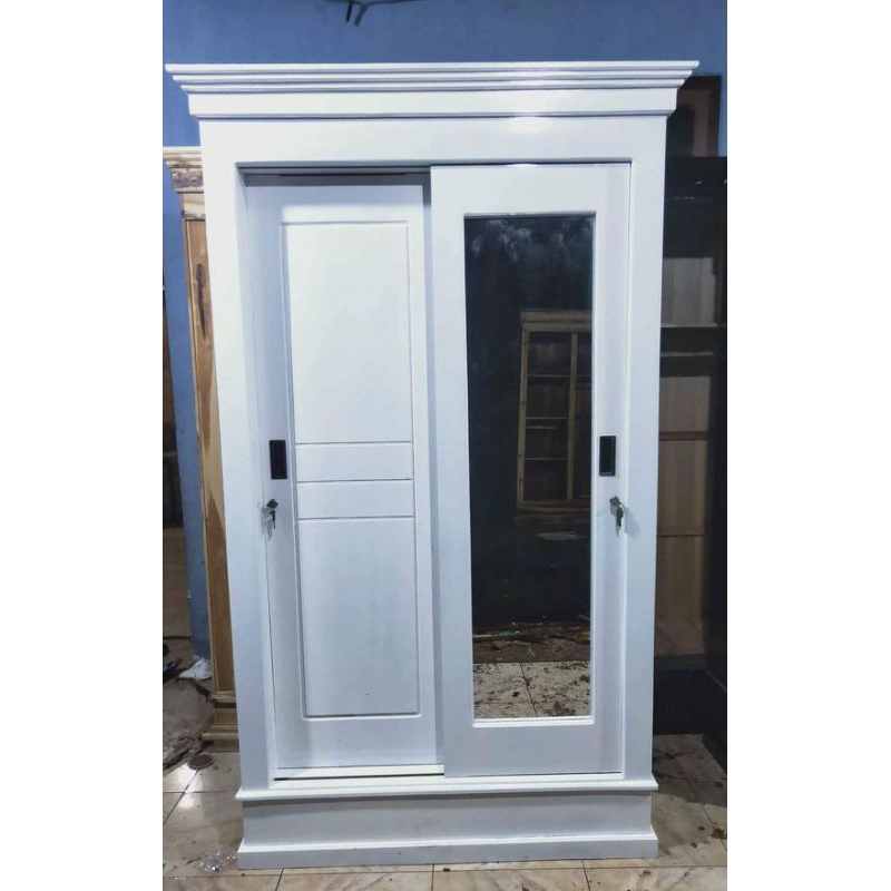 Jual ALMARI 2 PINTU SLIDING FINISHING DUCO | Shopee Indonesia