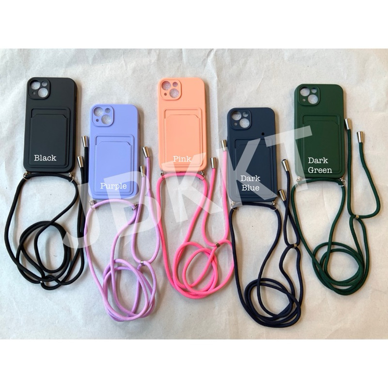 Jual LANYARD SLING CASE / CASING TALI CARD SLOT / POCKET CASE IPHONE 16 ...