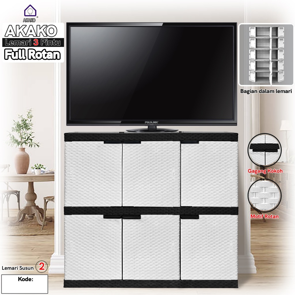 Jual RAK TV AKAKO MODENA / LEMARI PLASTIK MEJA TV PLASTIK MEJA TV ...