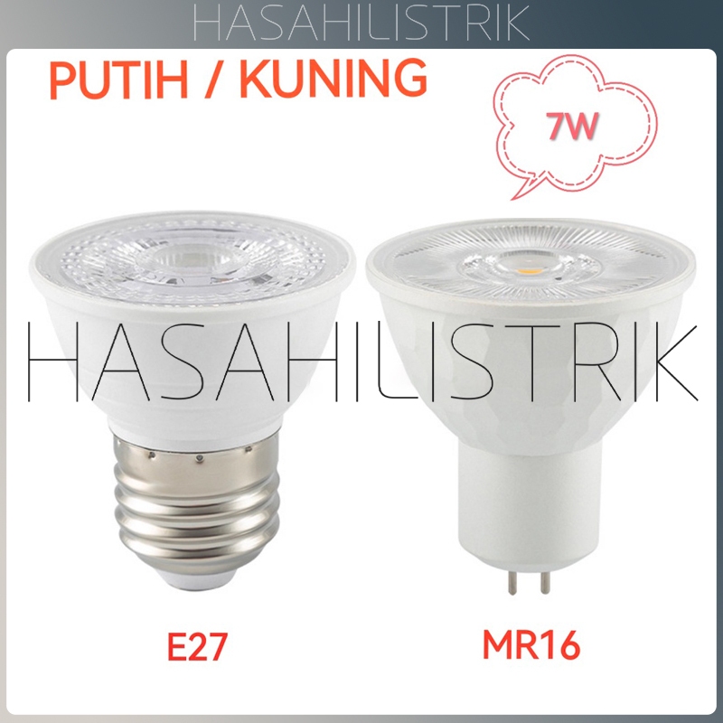 Jual LAMPU HALOGEN SPOTLIGHT LED 7WATT FITTING E27 7 WATT COB SOROT 7W LAMPU SPOT LIGHT TUSUK 7W ...