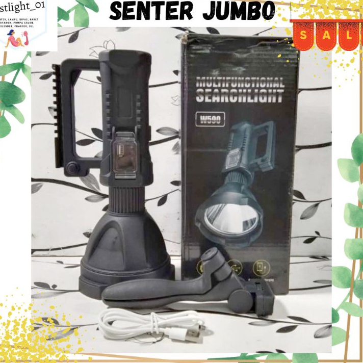 Jual Star Seller Senter Jumbo Multifunctional Searchlight Led W59 ...