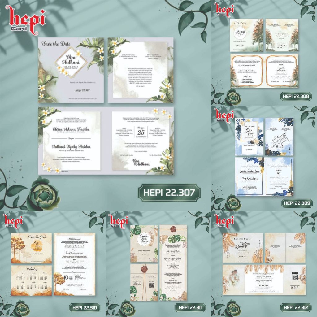 Jual UNDANGAN WEDDING CETAK (Free Kemasan + Label Nama) - EDISI HEPI ...