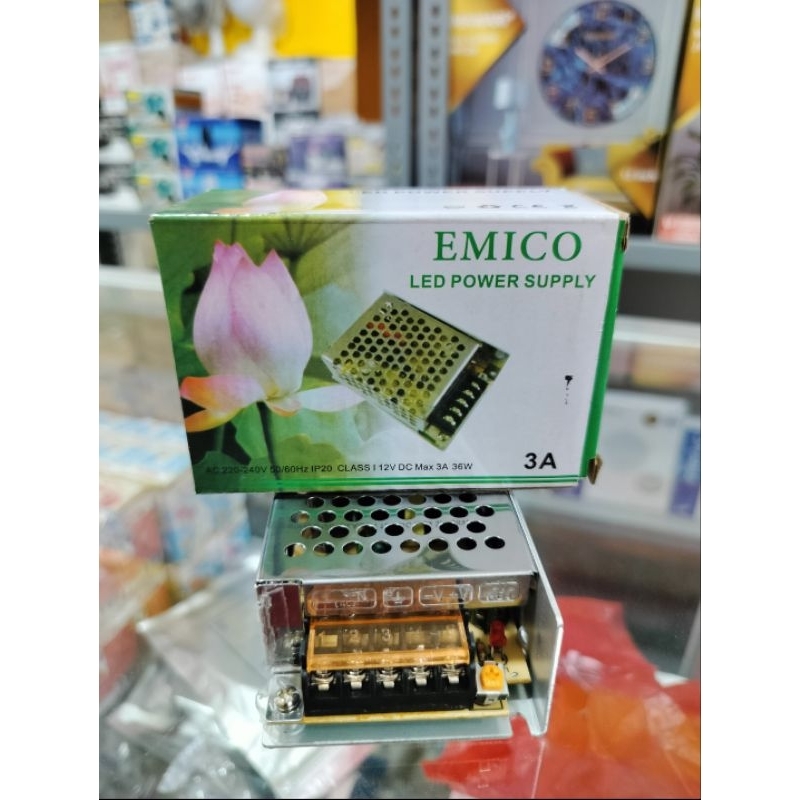 Jual TRAFO 3 AMPERE TRAVO 3A 12 VOLT LED STRIP EMICO | Shopee Indonesia
