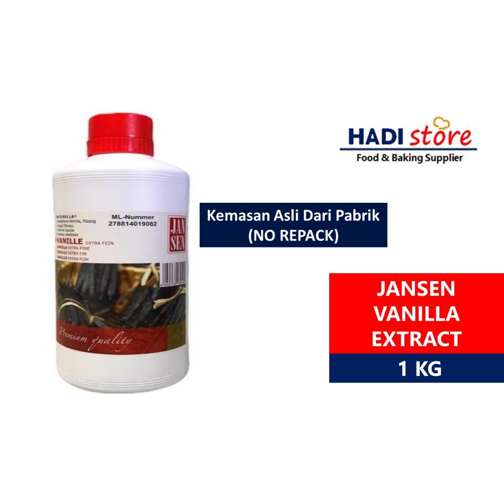 Jual JANSEN VANILLA EXTRACT / VANILI VANILA - KEMASAN ASLI - 1 KG ...