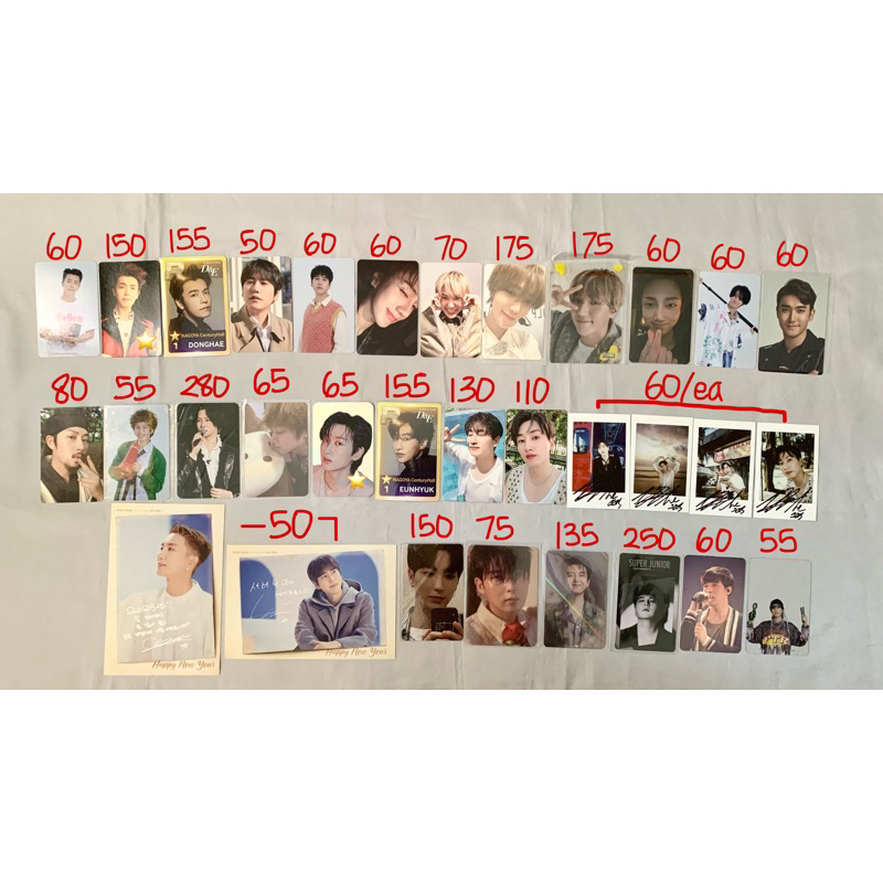 Jual Super Junior donghae eunhyuk siwon leeteuk shindong photocard pc ...