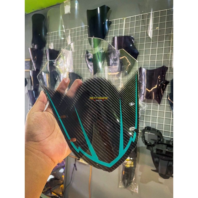 Jual VISOR MHR BENING CARBON AEROX OLD/CONNECTED | Shopee Indonesia