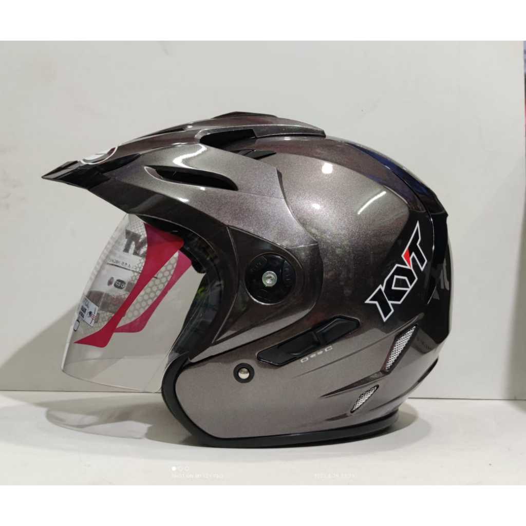 Jual HELM KYT VENOM RR 2 SOLID Series GUNMET DOUBLE VISOR | Shopee ...
