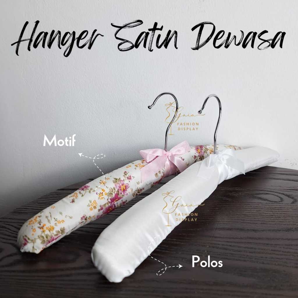 Jual Hanger polos / motif Premium Gantungan Baju Busa Kain/Hanger ...