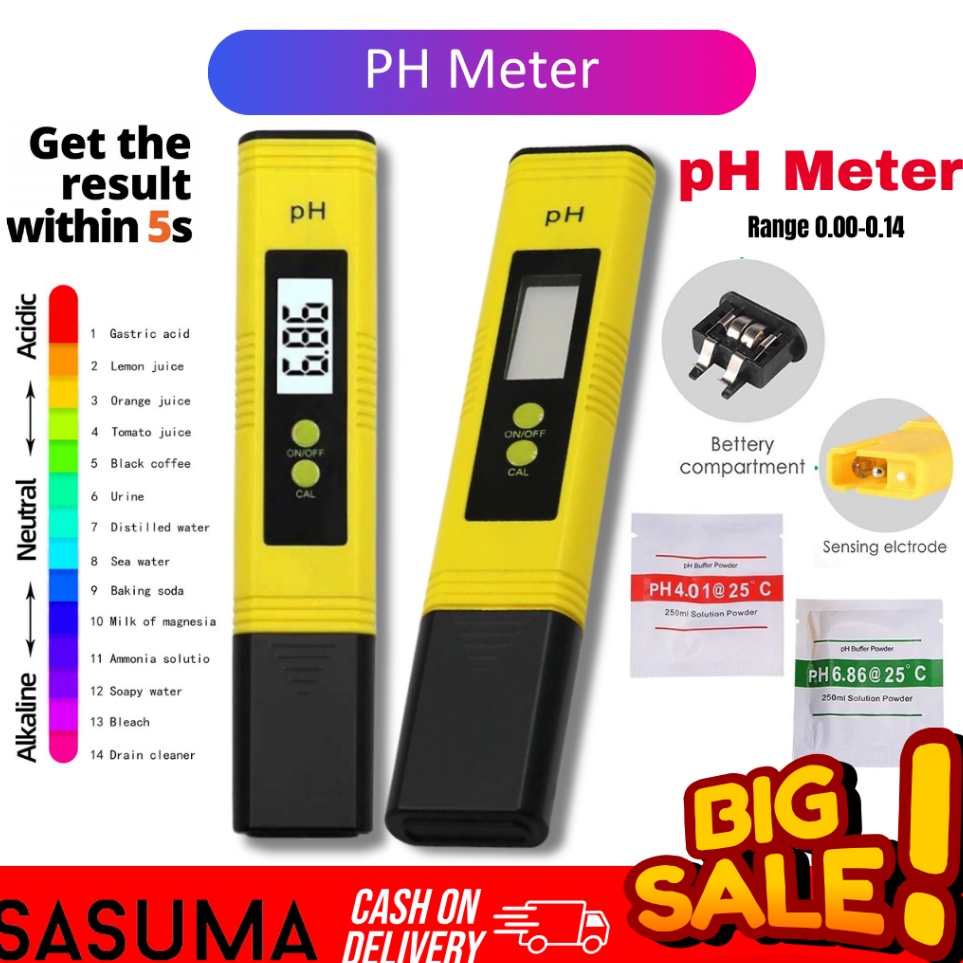 Jual Elegant5mLa SASUMA PH Meter PH Digital Tester PH Alat Pengukur ...