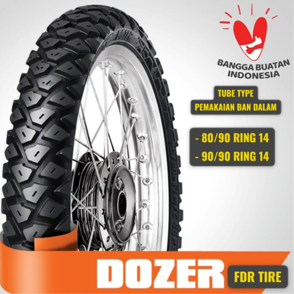 Jual BAN LUAR FDR DOZER 90/90 & 80/90 RING 14 TUBE TYPE PEMAKAIAN BAN ...
