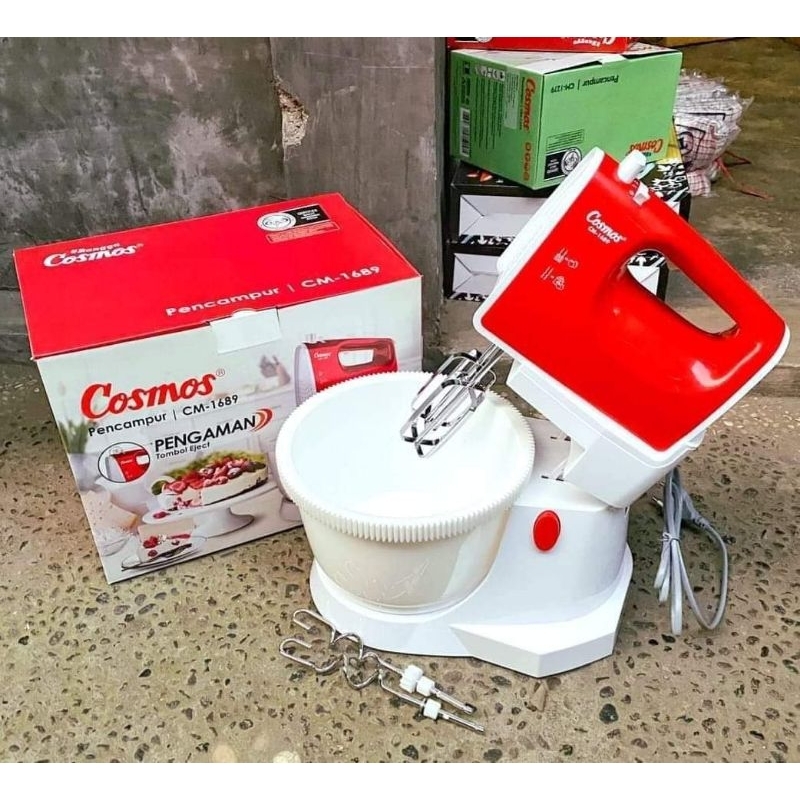 Jual Stand Mixer Cosmos CM-1689 Red Color / Mixer Mangkok Cosmos Merah ...