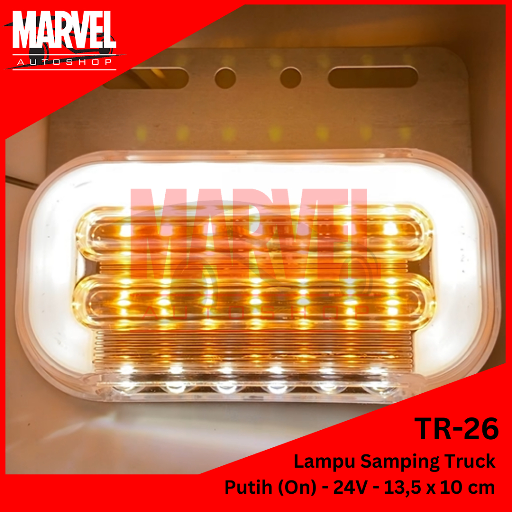 Jual LAMPU LED RUNNING SAMPING BAK TRUCK TRUK OVAL 12V / 24V 24 VOLT WARNA WARNI KEDIP LIGHT 20 ...