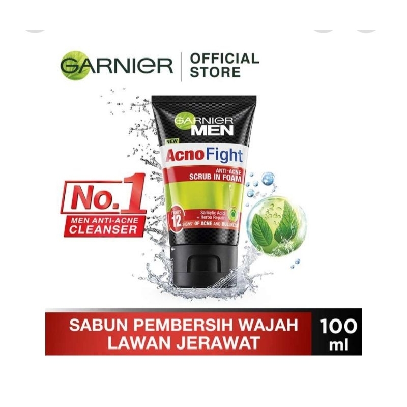 Jual Garnier men acno fight foam 6 in 1 anti acne 100ML | Shopee Indonesia