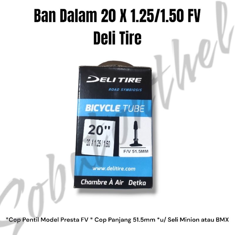 Jual Ban Dalam 20 X 1.25 / 1.50 Deli FV 51.5mm Presta | Shopee Indonesia