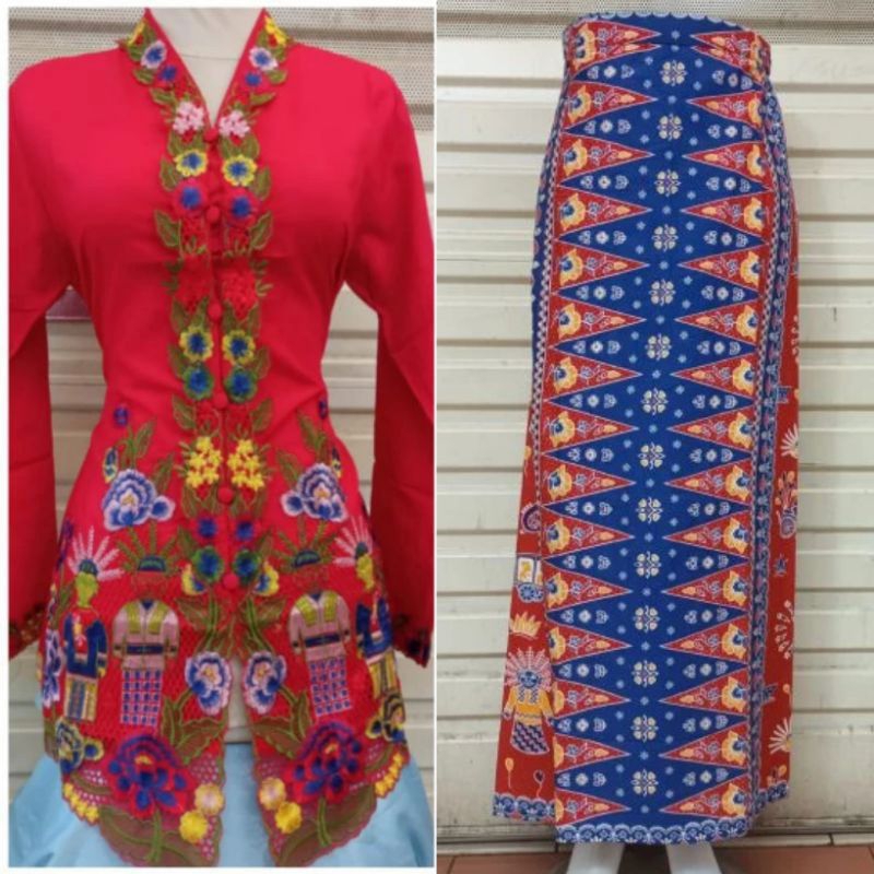 Jual SETELAN KEBAYA ENCIM MOTIF ONDEL ONDEL // KEBAYA ENCIM BAHAN KATUN ...