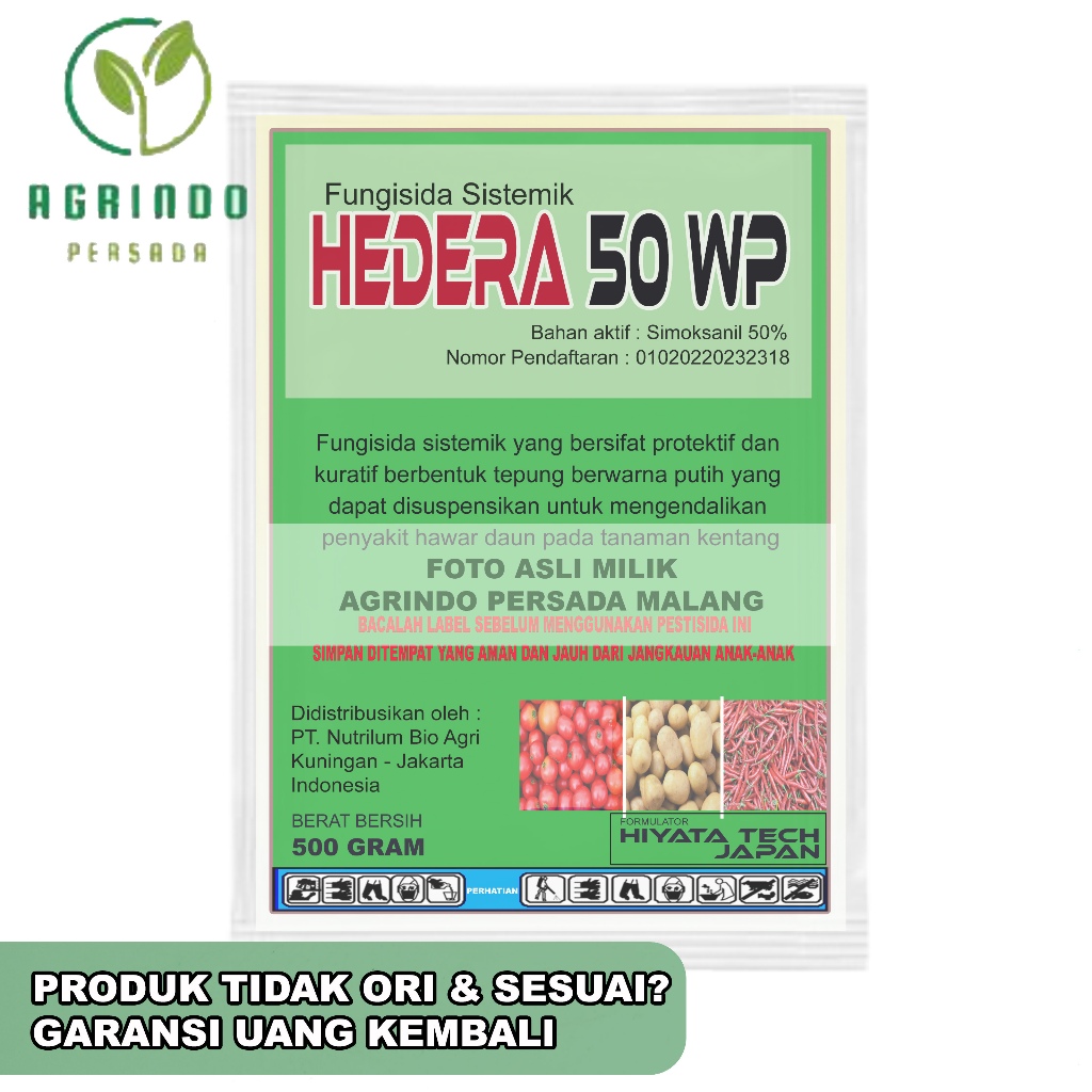Jual Fungisida sistemik Hedera 50 WP 500 gr | Fungisida HEDERA 500 gr ...