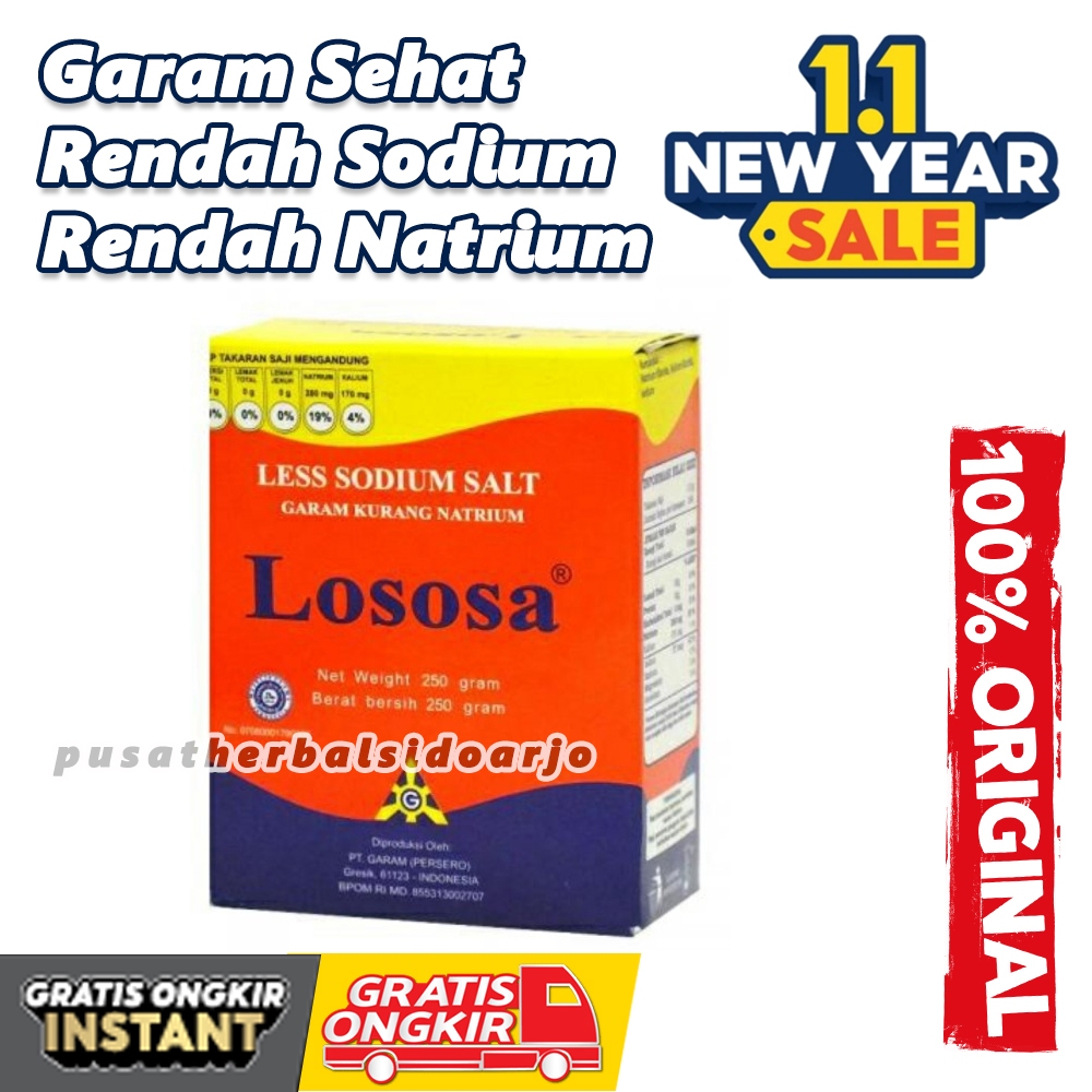 Jual Lososa Garam Sehat Rendah Natrium Sodium Garam Diet 250 Gram Less ...