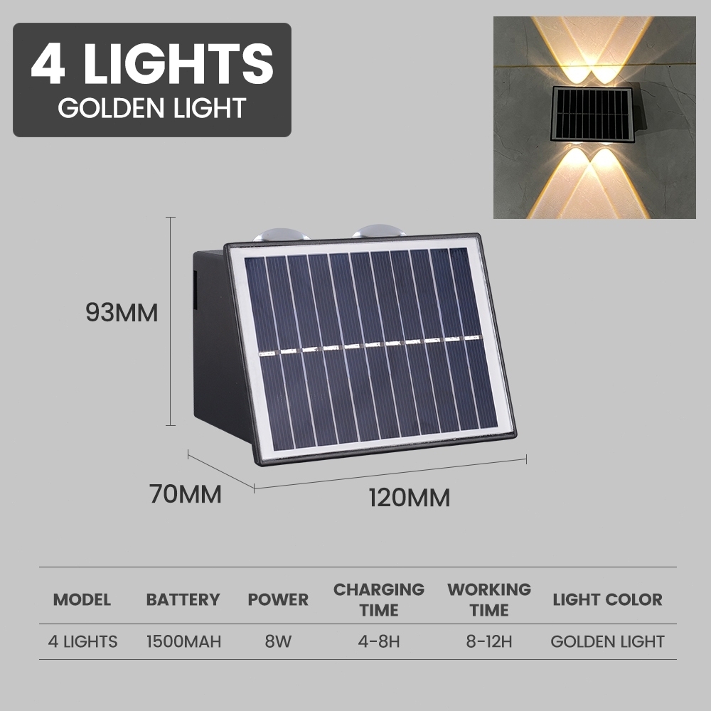 Jual 【Harga Minimum】Lampu Dinding Tenaga Surya LED Luar Ruangan Tahan Air Sensor LED 4/6/8/Lampu ...