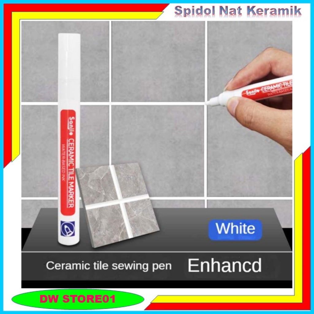 Jual Nat Keramik putih dengan Busa Aplikator spidol cairan pengisi ...