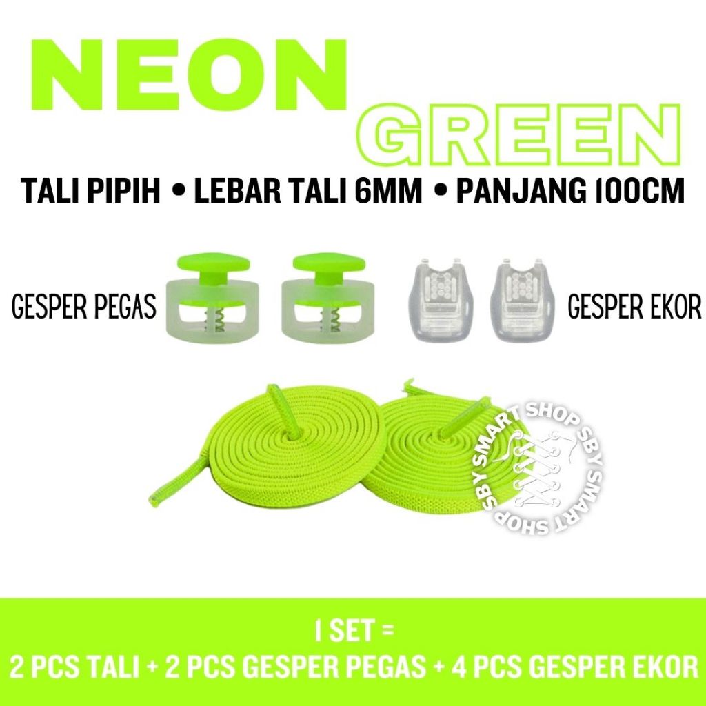 Jual (AA) Tali Sepatu Elastis Pipih 6mm Elastic Shoelace with Zipper ...
