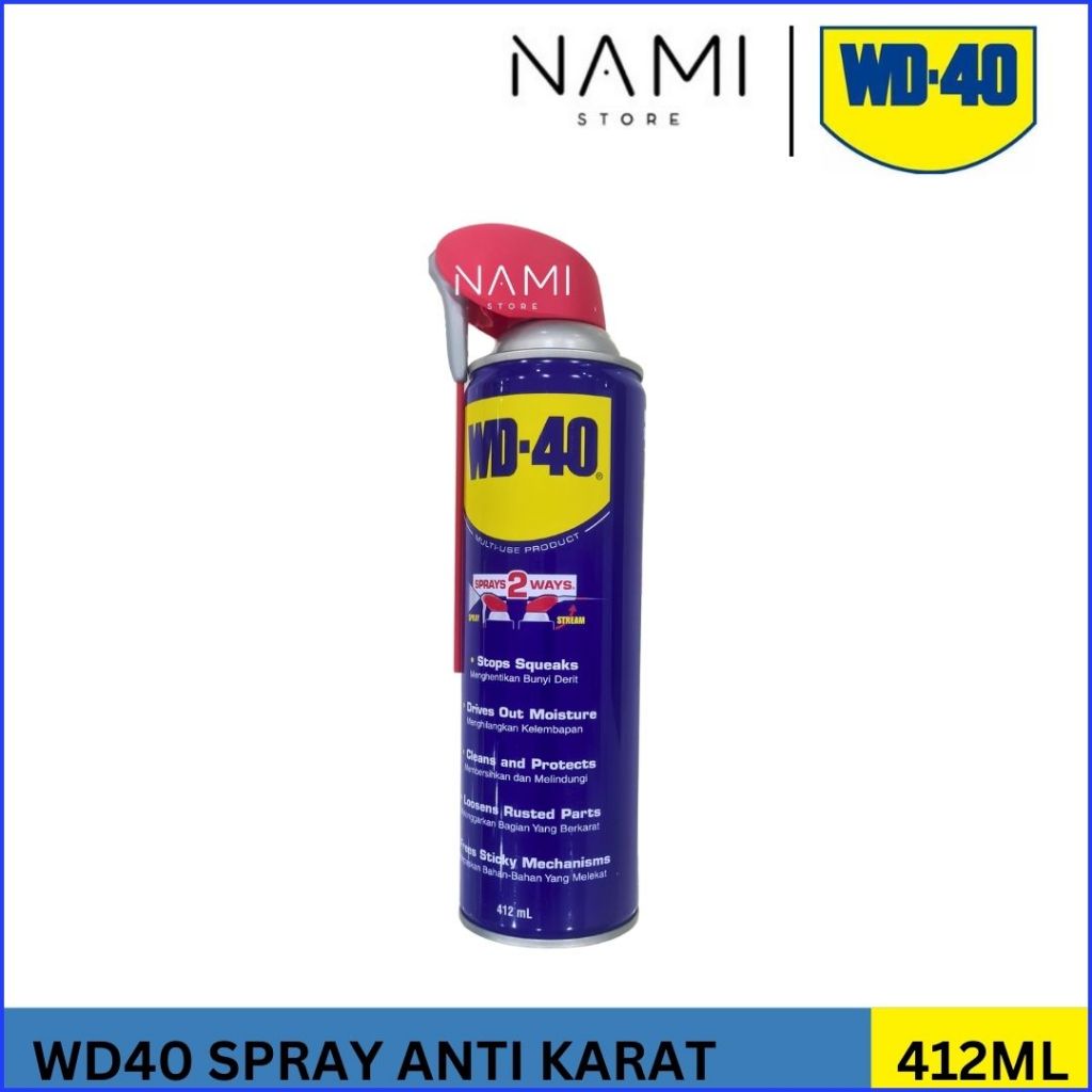 Jual *WD-40 / WD 40 / WD40 (412ml)* Lubricant Spray Anti Karat - Original | Shopee Indonesia
