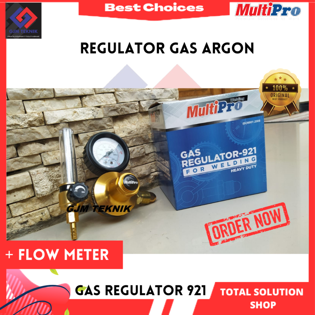 Jual MULTIPRO Regulator Gas Argon + flow meter MULTIPRO 921 / 129 | Shopee Indonesia