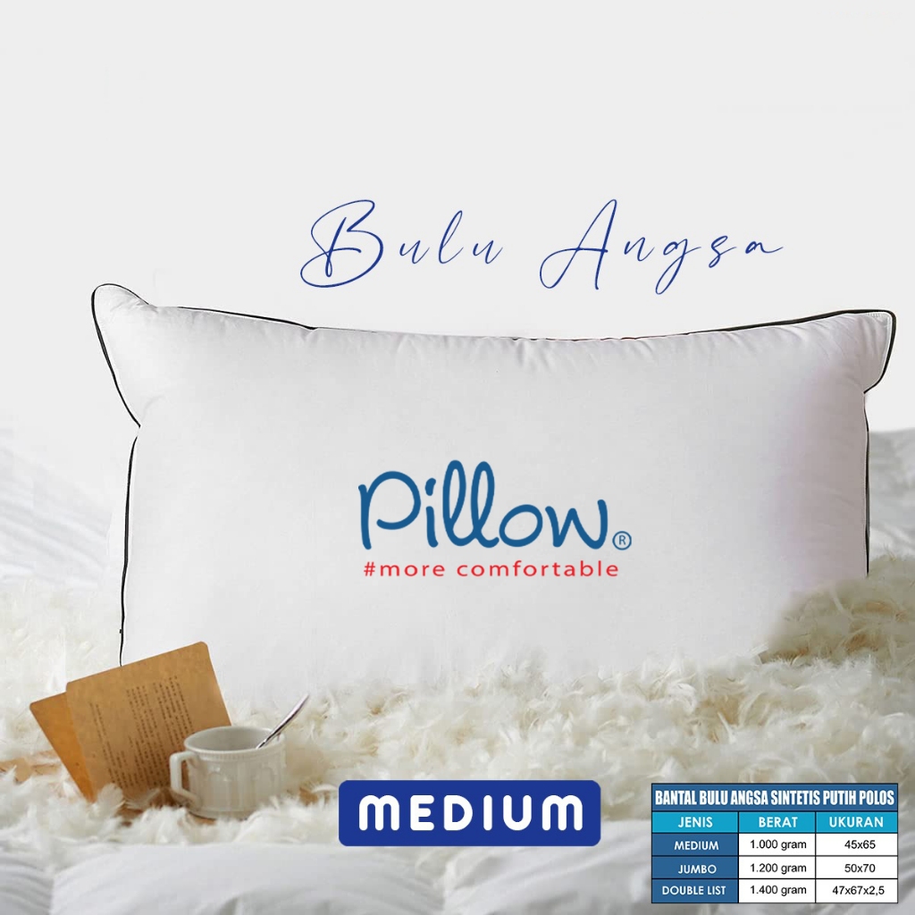 Jual 109 PILLOW - Bantal Tidur Guling Tidur Hotel Bulu Angsa Sintetis - 100% MICROTEX TEBAL ...