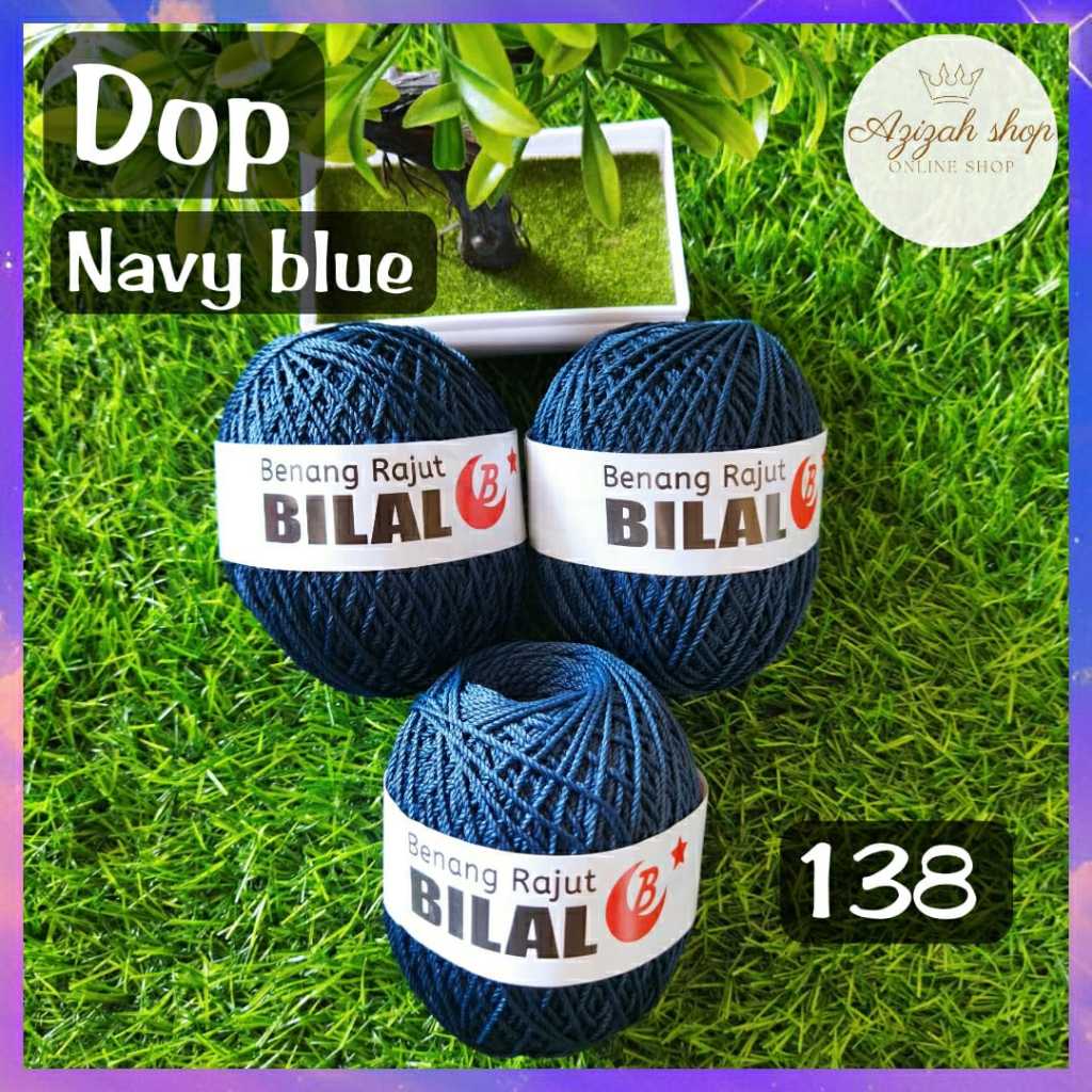 Jual BENANG RAJUT POLY KILAP & DOP 138 dop navy blue | Shopee Indonesia