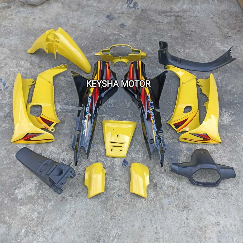 Jual FULL BODY KASAR BODY HALUS SUPRA X LAMA HITAM KUNING SET STRIPPING ...