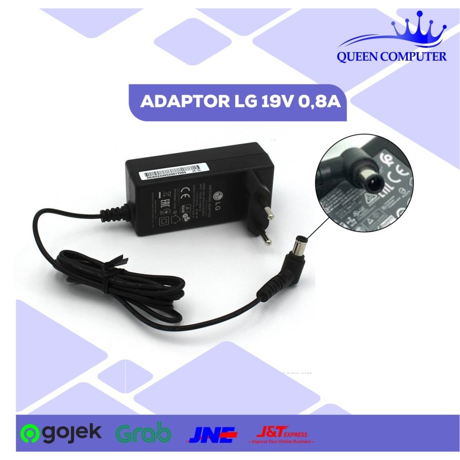 Jual Adaptor LCD LED Monitor LG 19V 0.8A Original Kabel Power AC/Adaptor LG | Shopee Indonesia