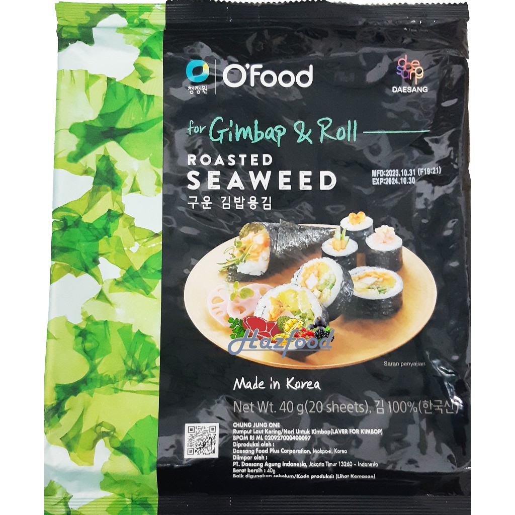 Jual Sushi Nori Laver For Gimbap Kimbab Seaweed Chung Jung One 20 Sheet ...