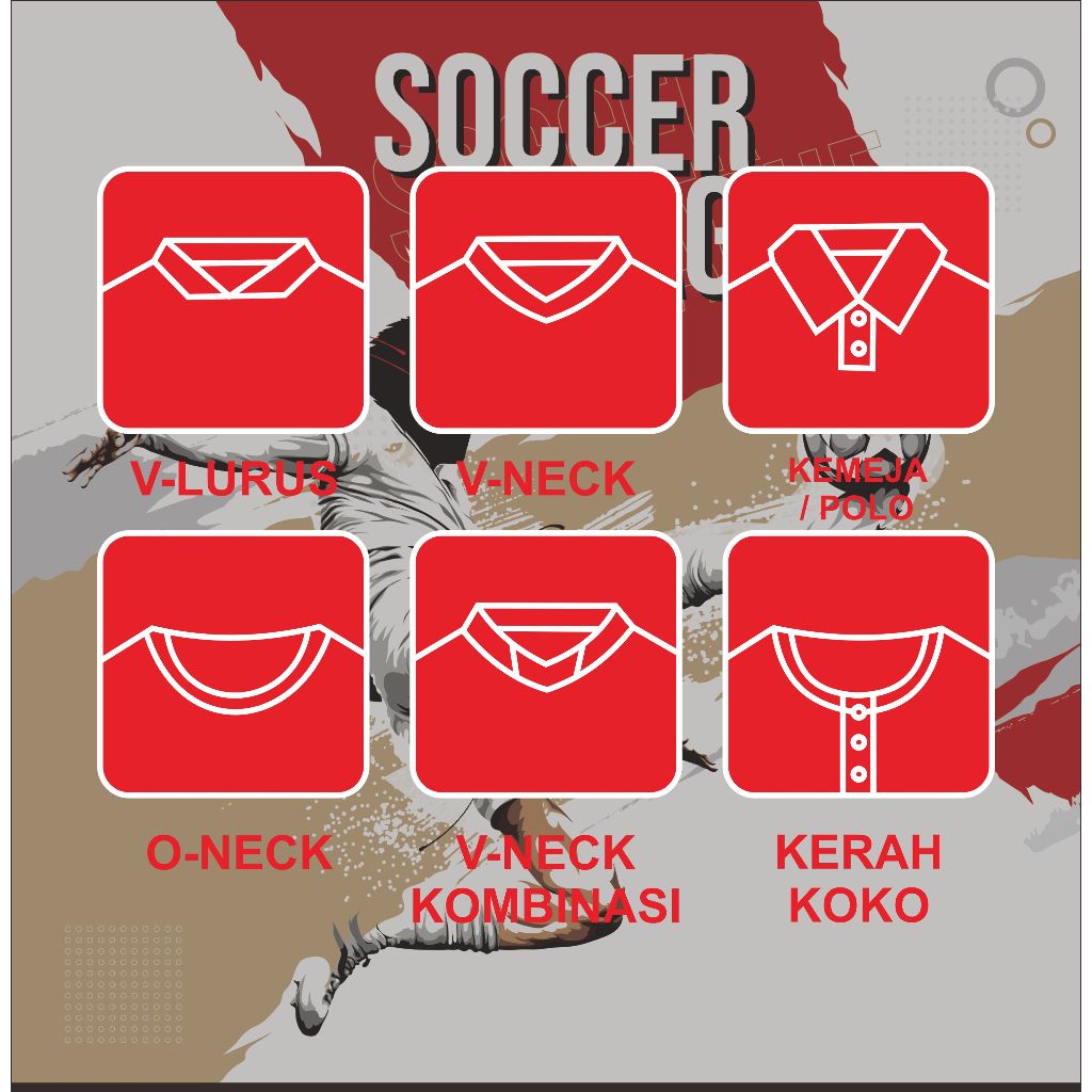 Jual TAMBAHAN CUSTOM KERAH JERSEY | Shopee Indonesia