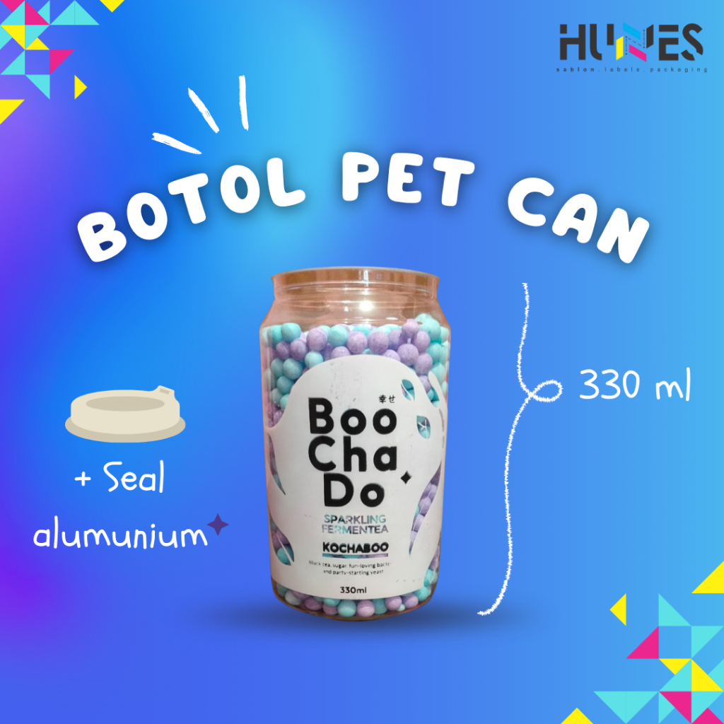 Jual Botol Plastik PET Can 330ml + Seal Aluminium Kaleng Minuman Soda ...
