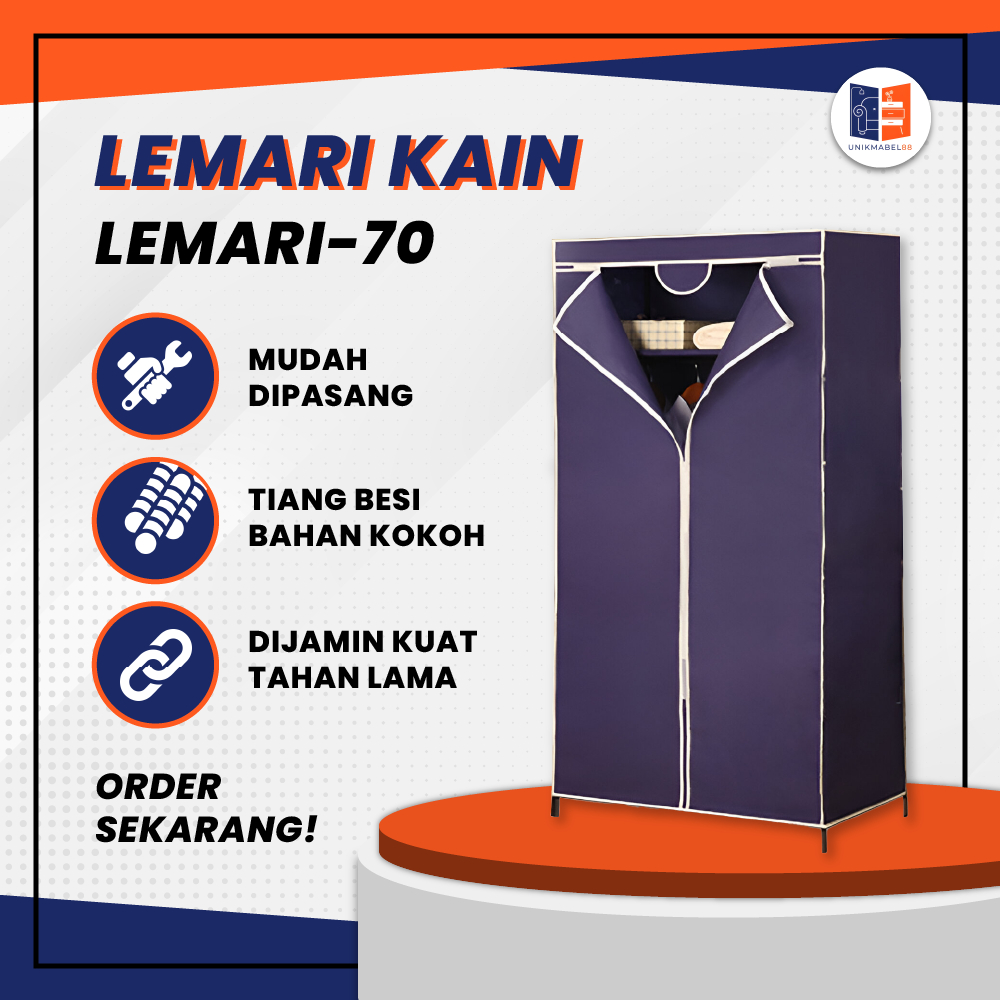 Jual Lemari Pakaian Kain Rak Baju Portable Lemari Serbaguna Lemari ...