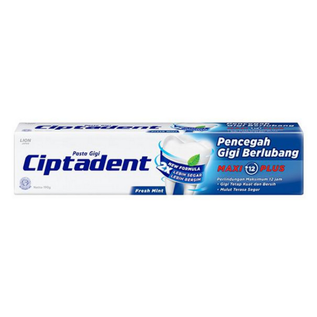 Jual CIPTADENT TOOTHPASTE 190 G ODOL GIGI MAXI PLUS 12 JAM LEBIH SEGAR ...