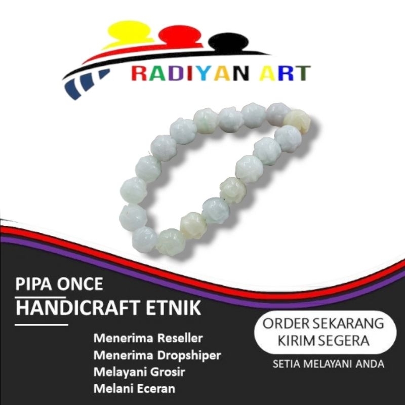 Jual Gelang Natural Jade Stone Carving Bunga Teratai Giok Type A Burma ...