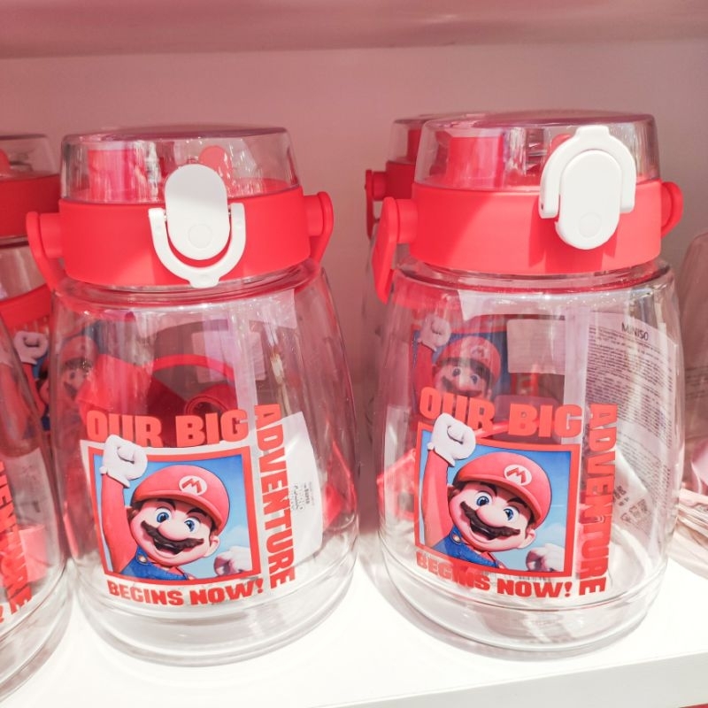 Jual Miniso Botol Minum Super Mario Bros Dengan Tali- The Super Mario ...