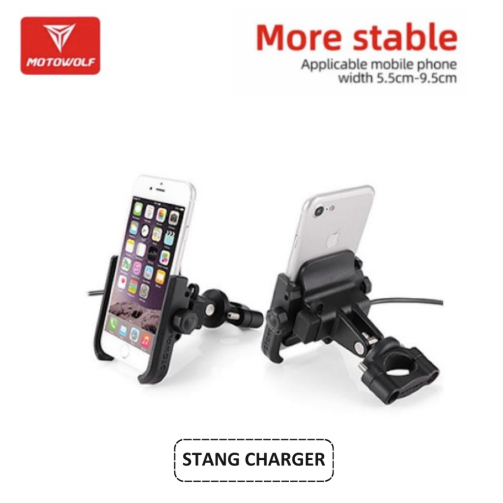 Jual Phone Holder Motowolf V3 Holder HP Motor Stang Spion Almunium Alloy | Shopee Indonesia