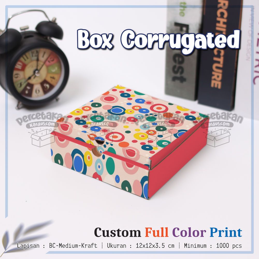 Jual Box Custom Cetak Dus Corrugated 12x12x3.5 cm min 100 pcs FULL ...
