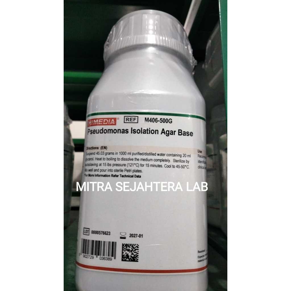 Jual Pseudomonas Isolation Agar Base Himedia 500gr M406 Pseudomonas ...