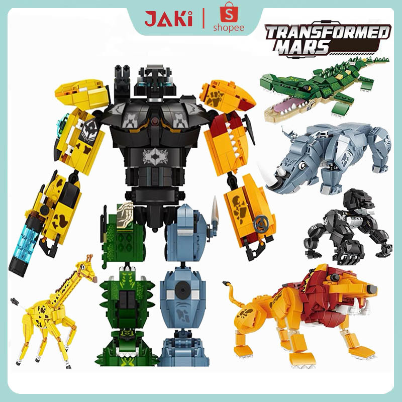 Jual JAKI Blok Bangunan Mainan Transformer Rakitan Dinosaurus ...