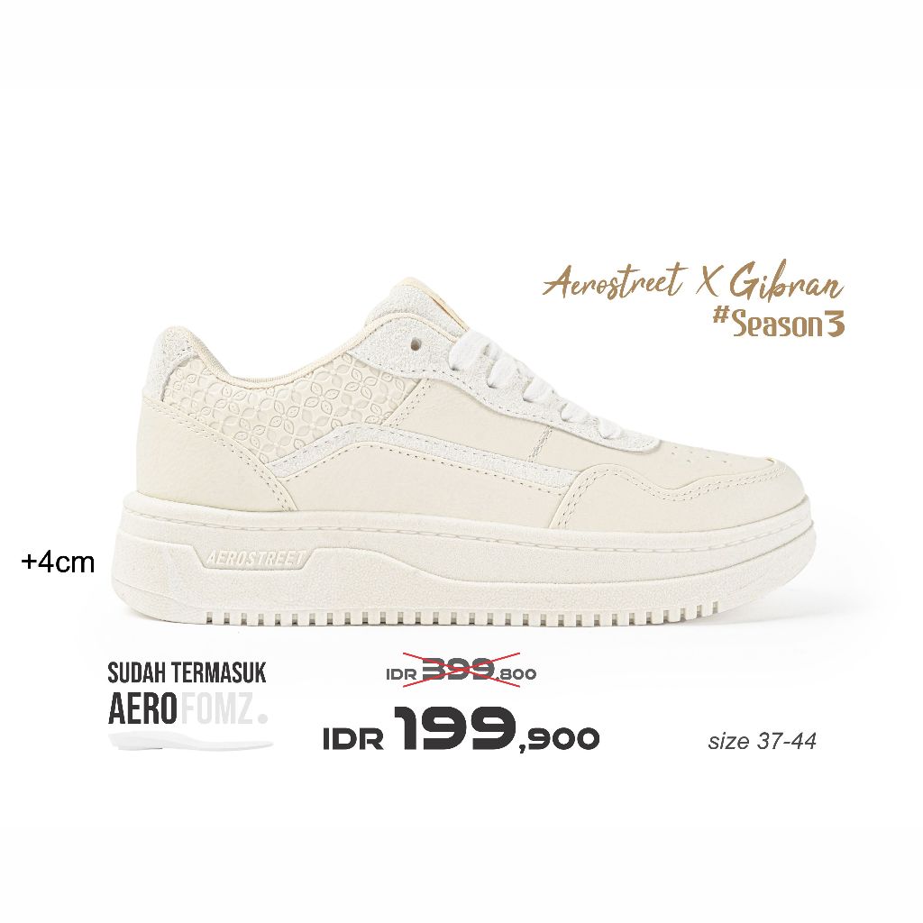 Jual Aerostreet X Gibran 3 37-44 Natural Natural Emas - Sepatu Sneaker ...