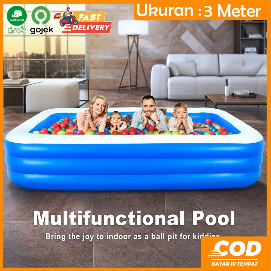 Jual Aquatic Kolam Renang Anak Keluarga Besar 305 Cm / Kolam Mandi Bola, Family Pool Jumbo 30521 ...